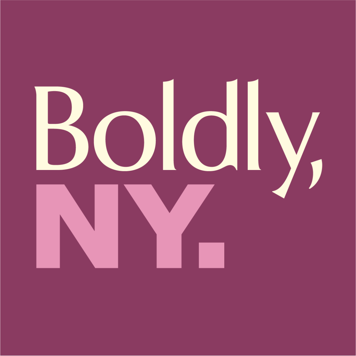 Boldly, NY. Logo – New York Wine & Grape Foundation